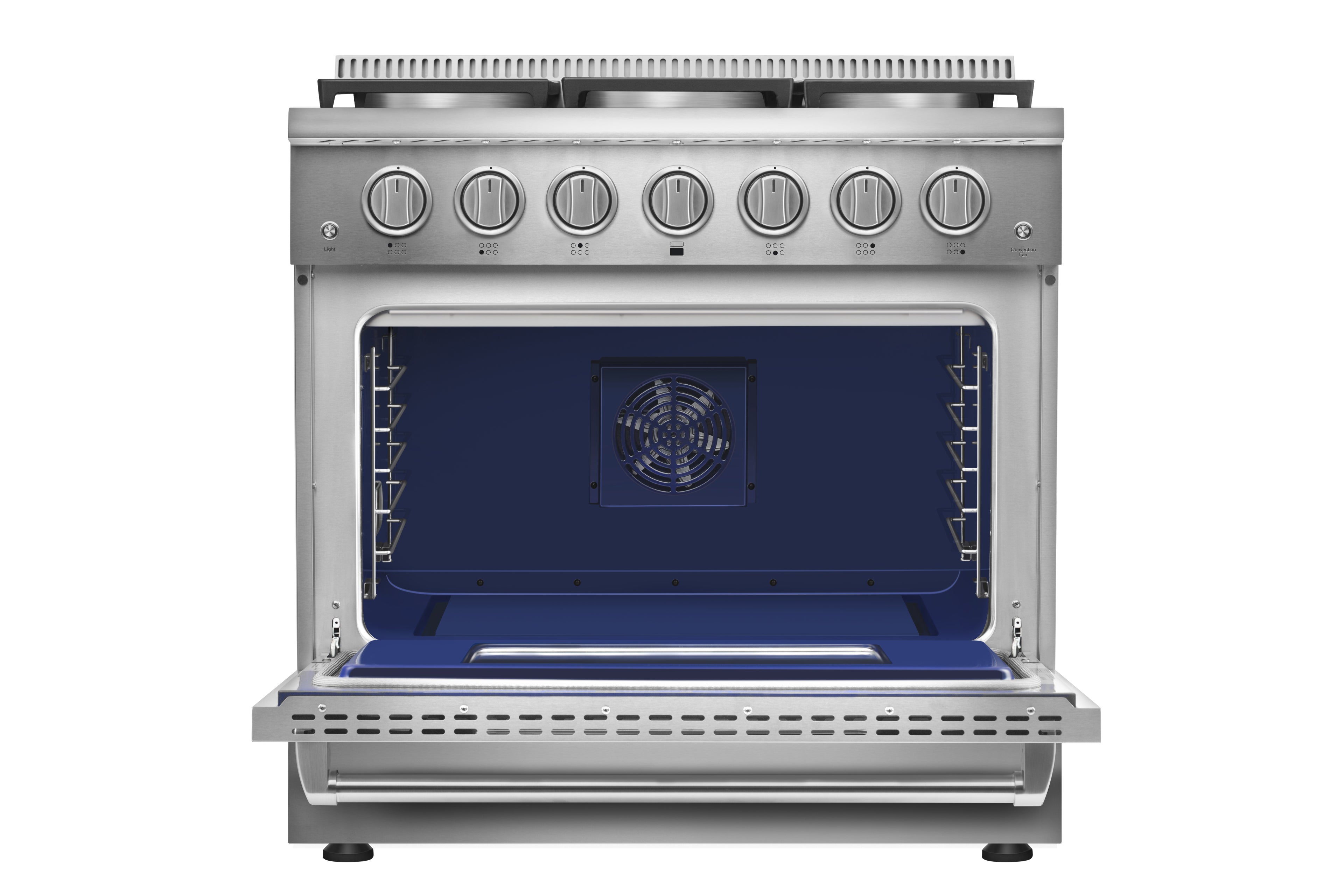 Empava Slide-In Gas Range, 36 inch Oven Gas Range with 6 Burners ...